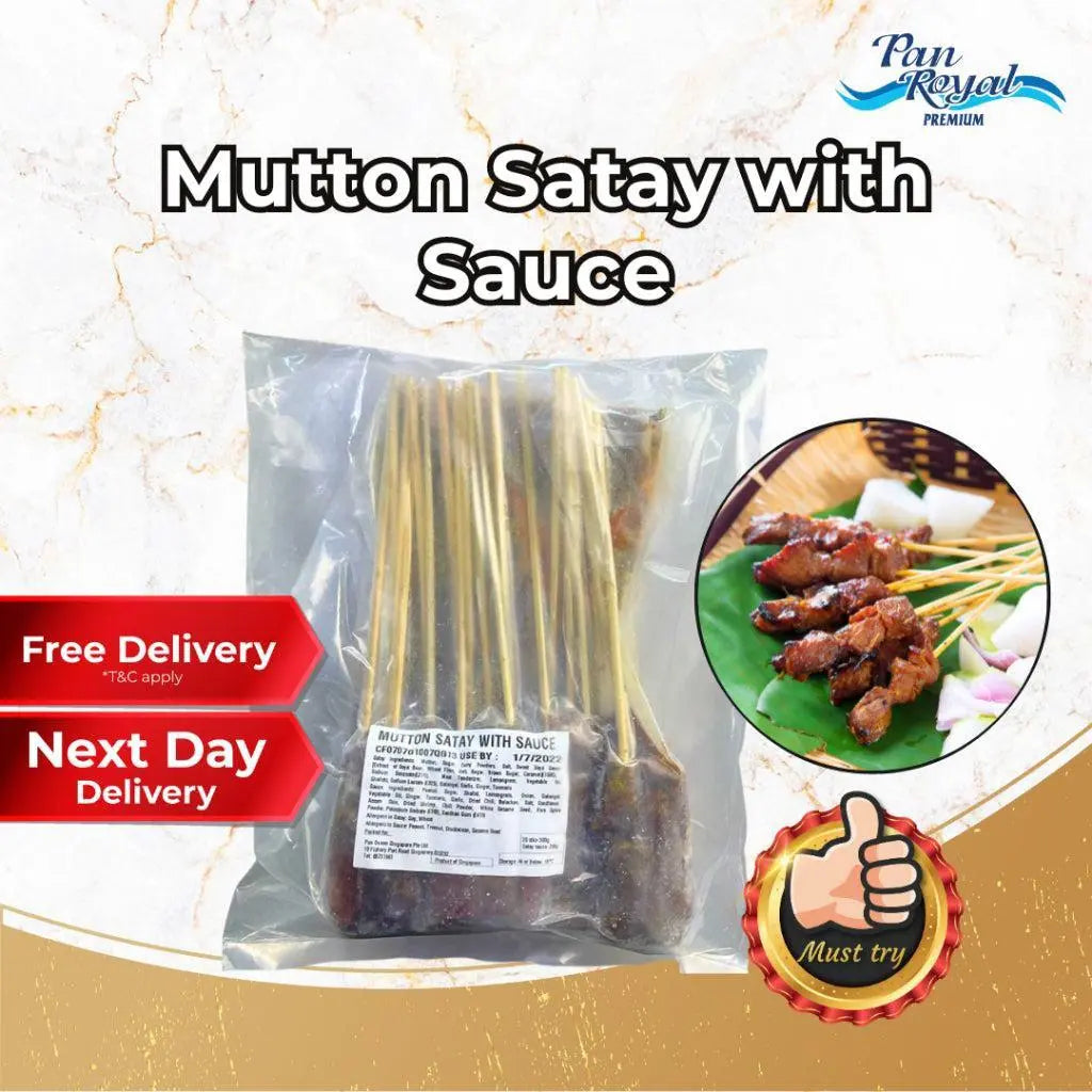 [PAN ROYAL] Frozen Mutton Satay Stick with Sauce 20 pcs – Pan Ocean ...